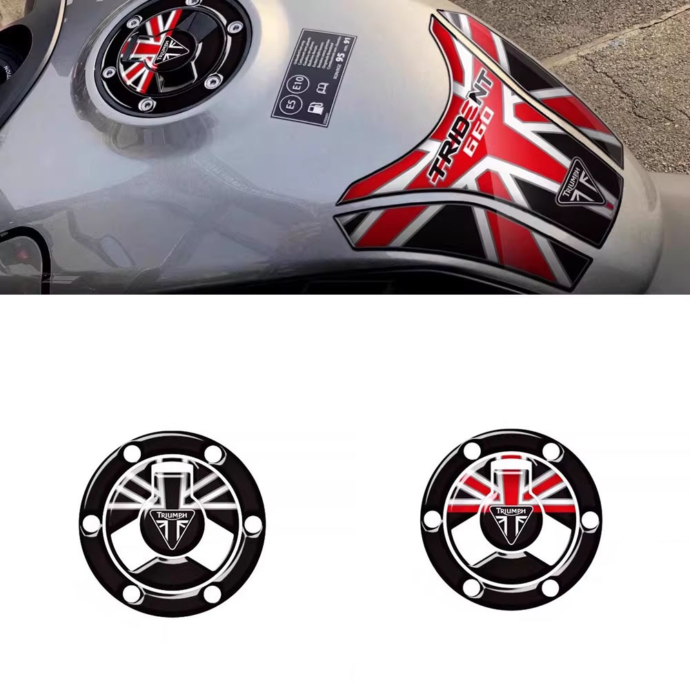 For Triumph 3D Tank Cap Sticker Decal Trident 660 Tiger 660 850 900 ...