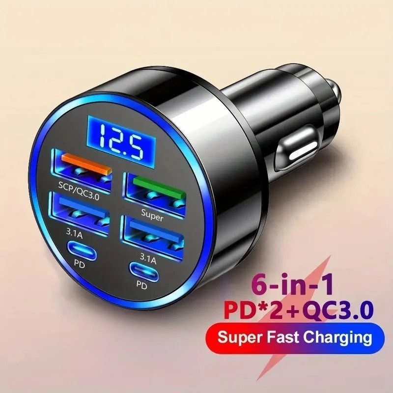 Professional 2 /4/6 Port Super Fast Mini Car Charger Quick Charge 3.1A ...