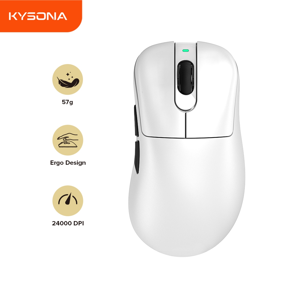 KYSONA Mars SE Wireless Gaming Mouse Ergonomic Ultra-Light Tri-Mode ...