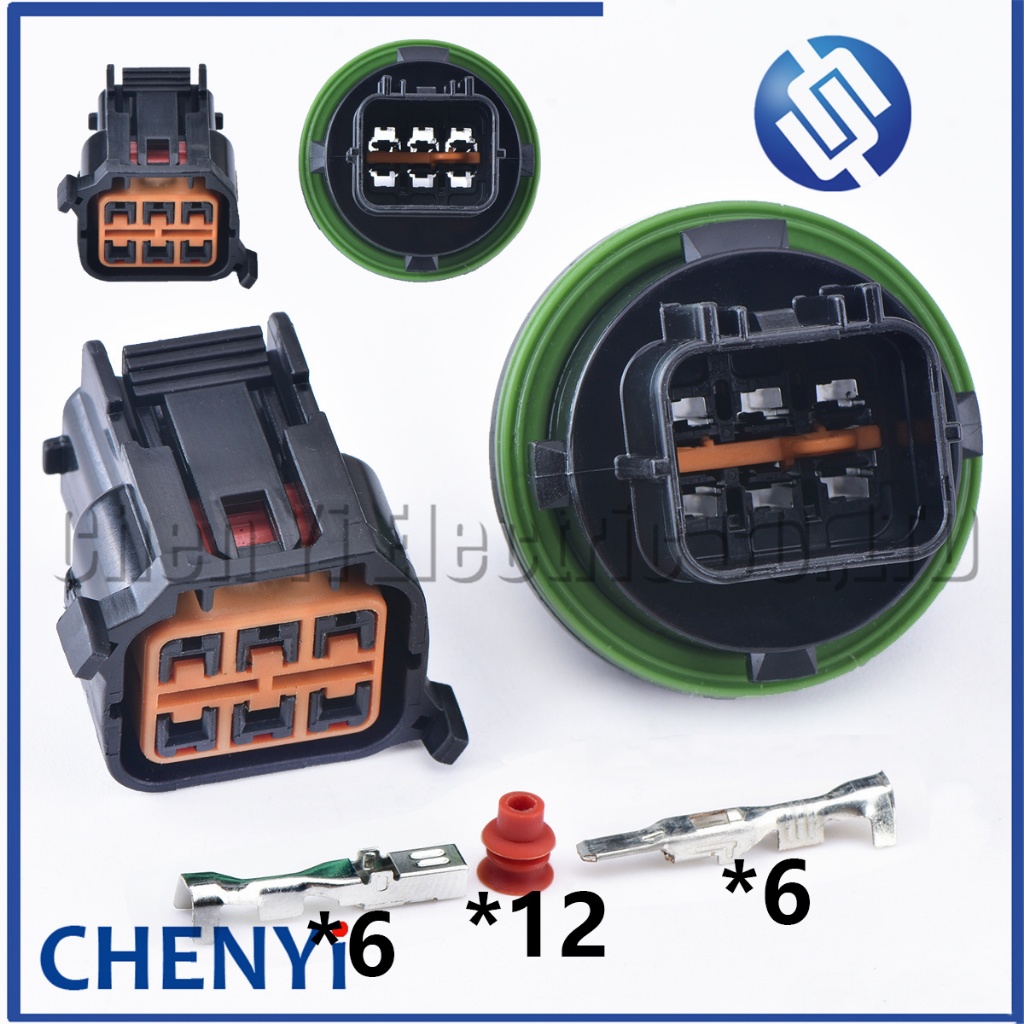 6 Pin Auto waterproof housing plug wiring cable Car headlight connector ...