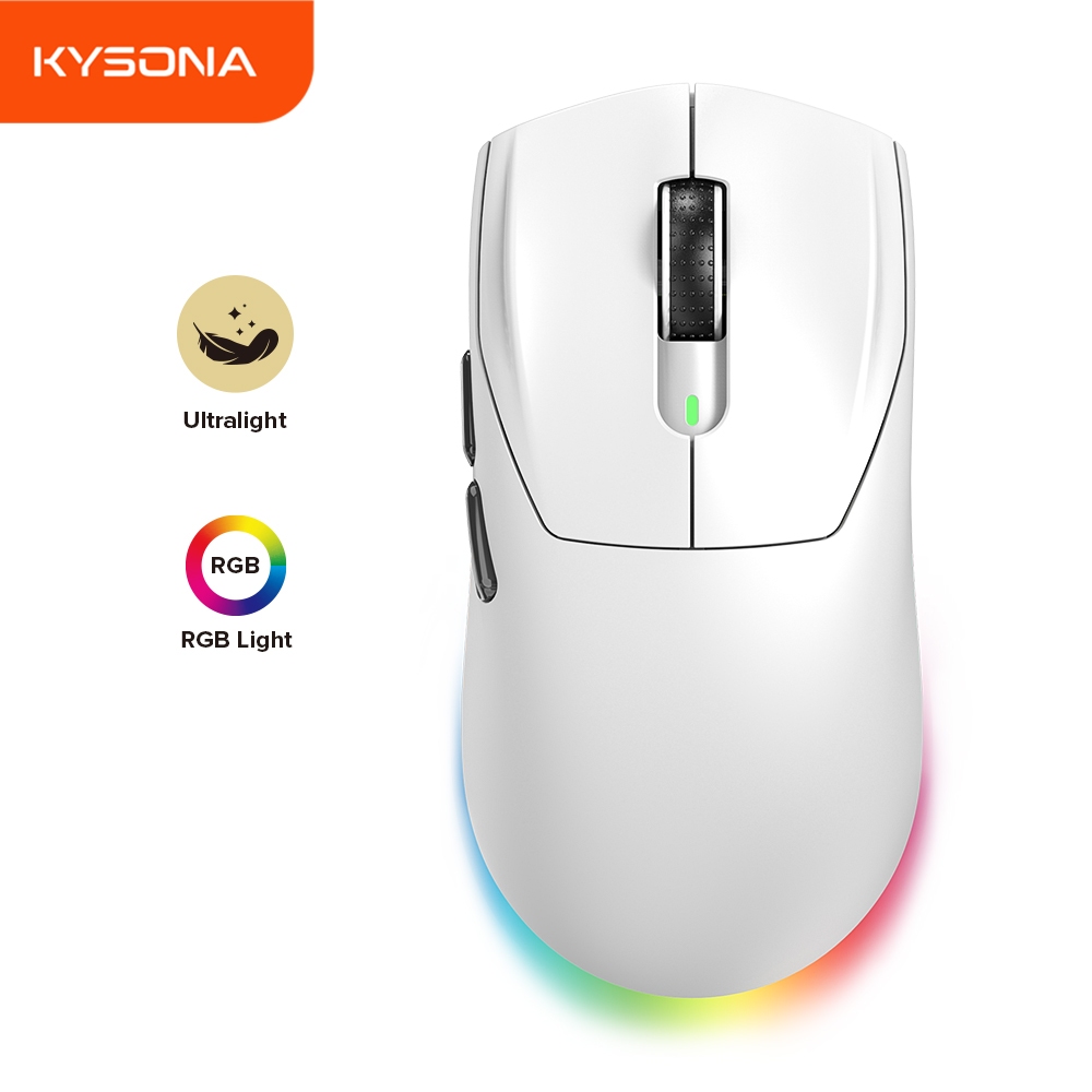 KYSONA M660 Wireless Gaming Mouse Ultra-Lightweight Tri-Modes 5 RGB ...
