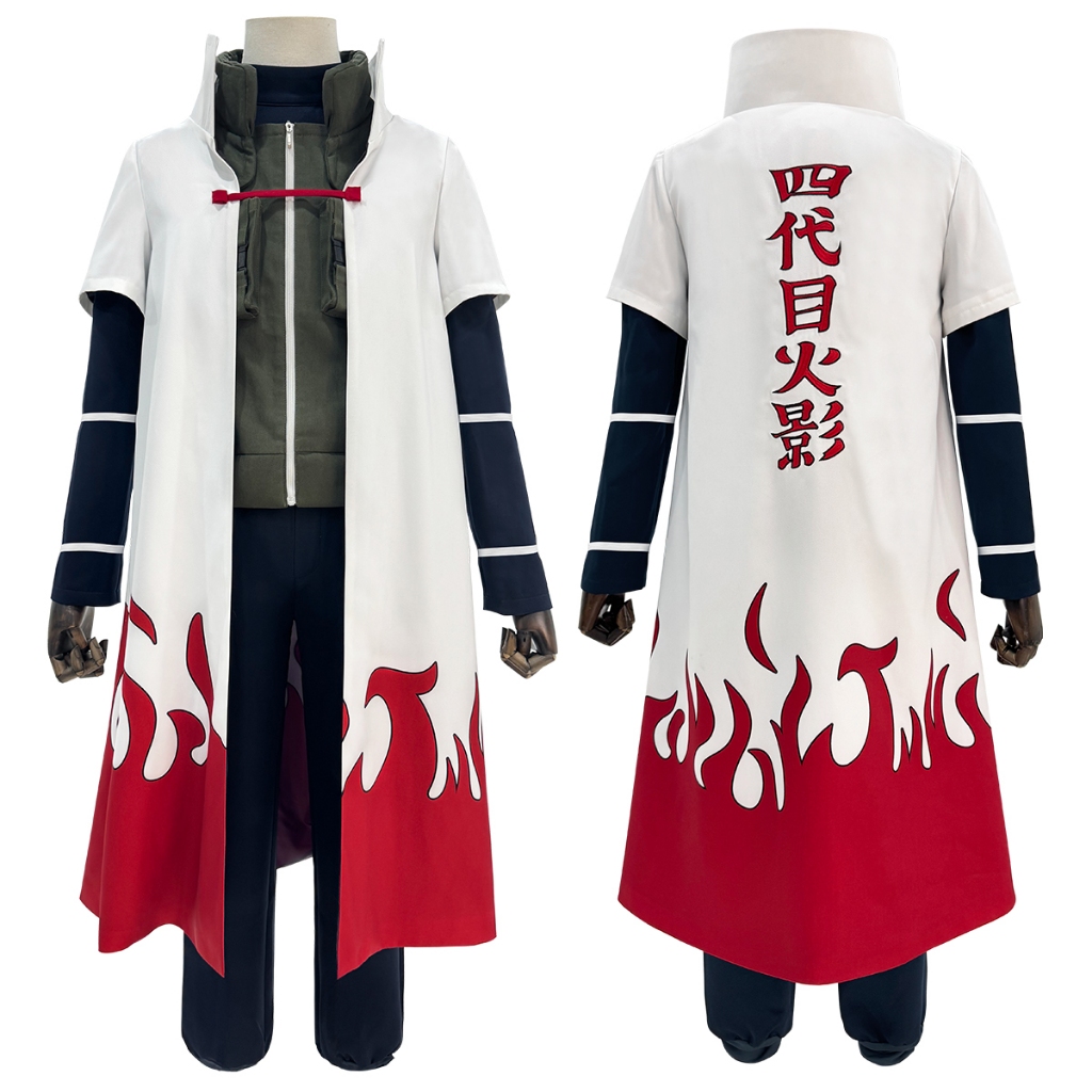 HOLOUN Anime Naruto Namikaze Minato Cosplay Costume Cloak Japanese ...