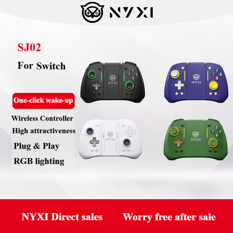 NYXI Hyperion Pro Game Controller Wireless Hall Joystick Bluetooth Gamepad Joycon for Nintendo ...