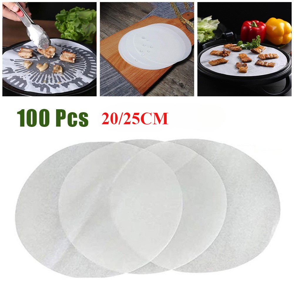 100 Pcs Round Paper Round Non-stick Baking Baking Paper - Parchment ...