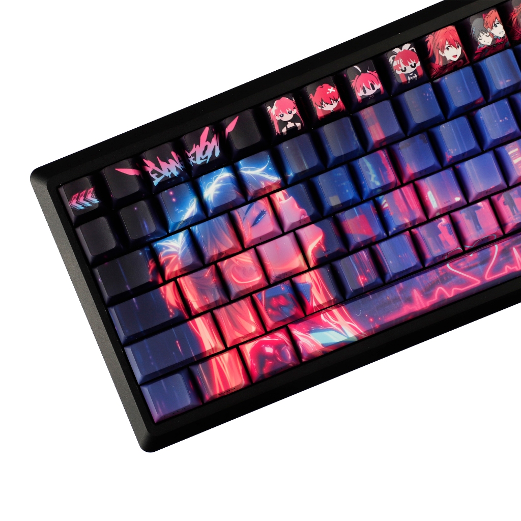 YMDK Asuka Theme Anime 131 Keys Sidelit Double Shot PBT Cherry Profile ...