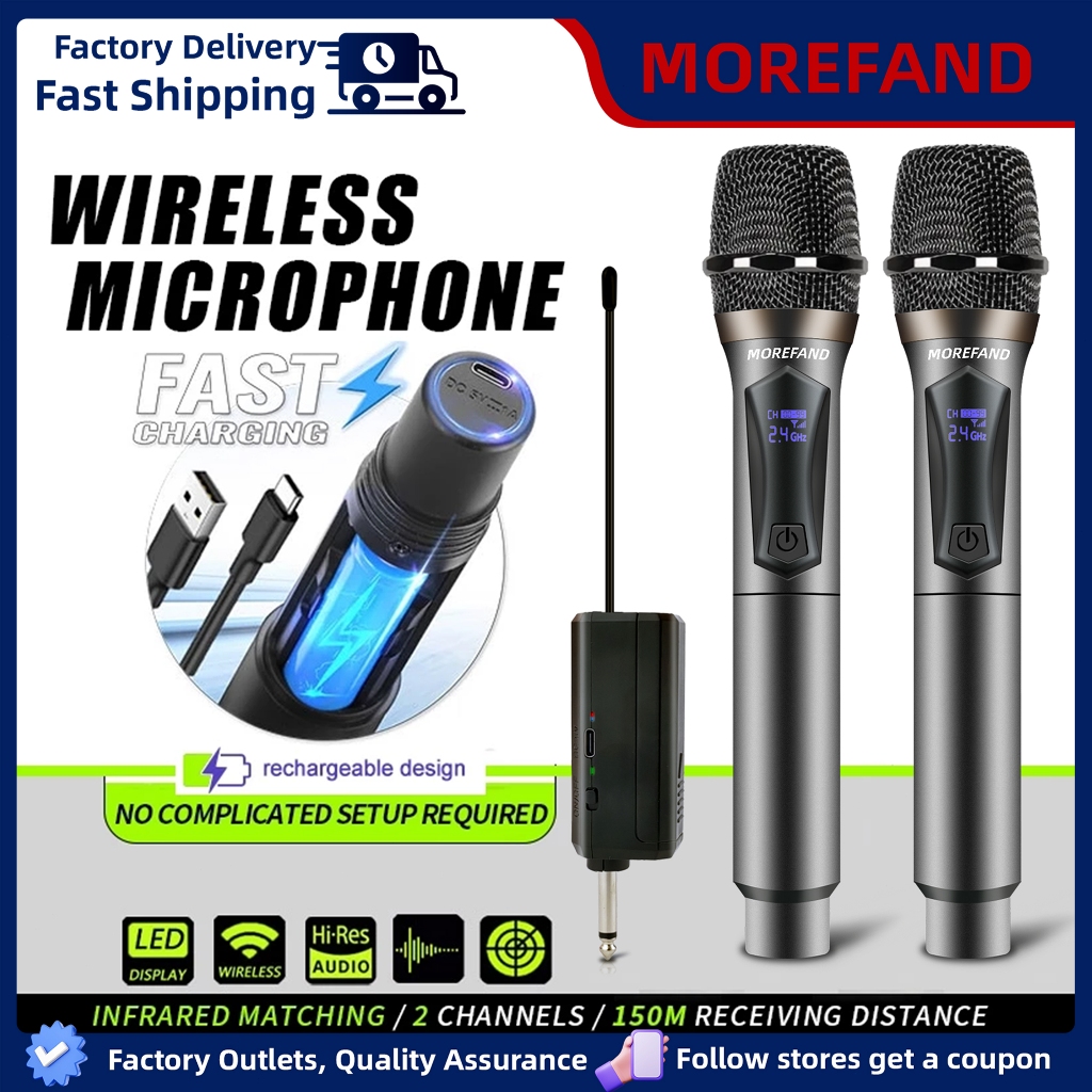 Wireless Microphone 108V1-S/108V2-S UHF charging microphone 1280mA ...