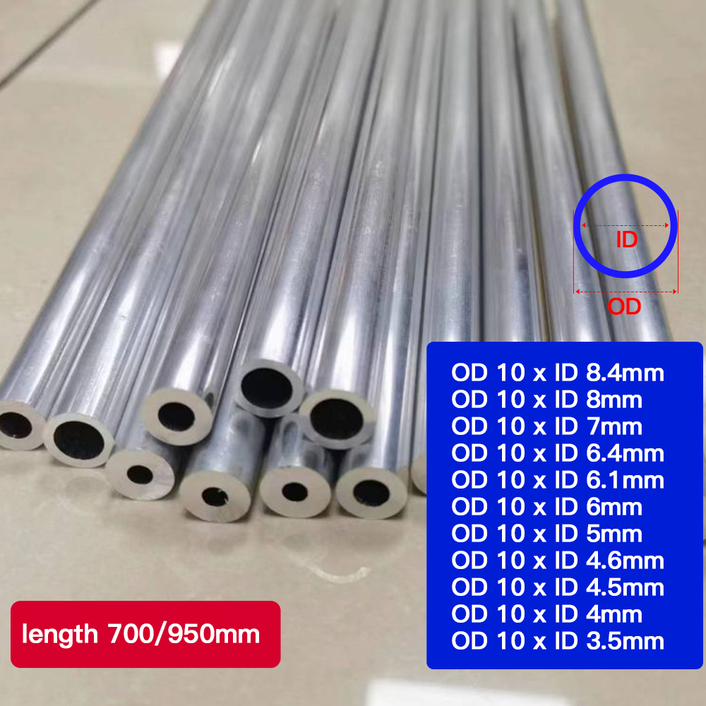 Aluminum tube OD 10mm pipe Outer diameter 10mm Straight 700mm 950mm ...