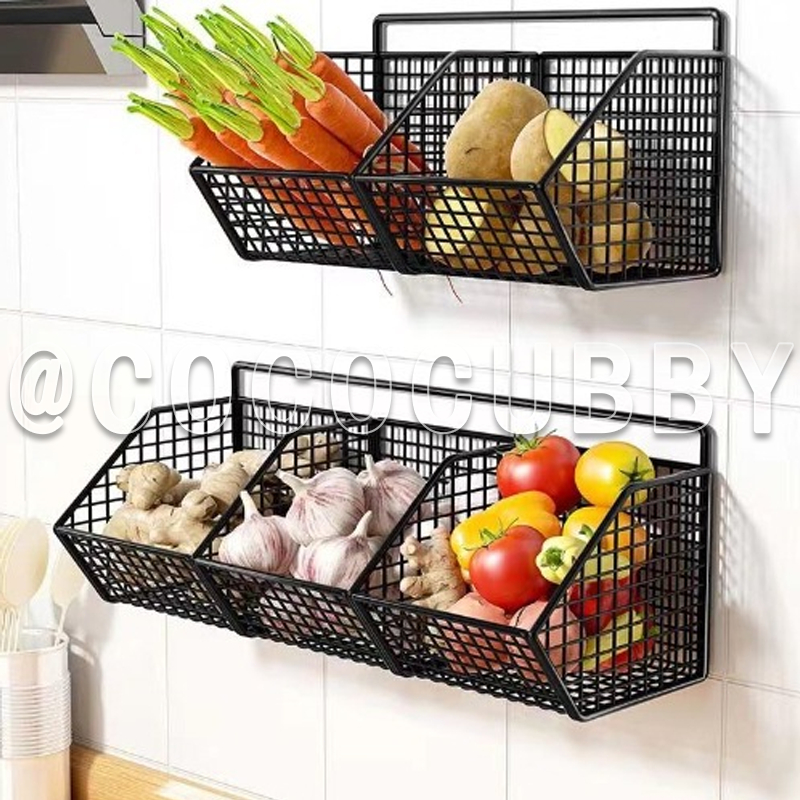 COCOCUBBY Kitchen Organizer Rack Spice Storage Holder Wall Mounted ...