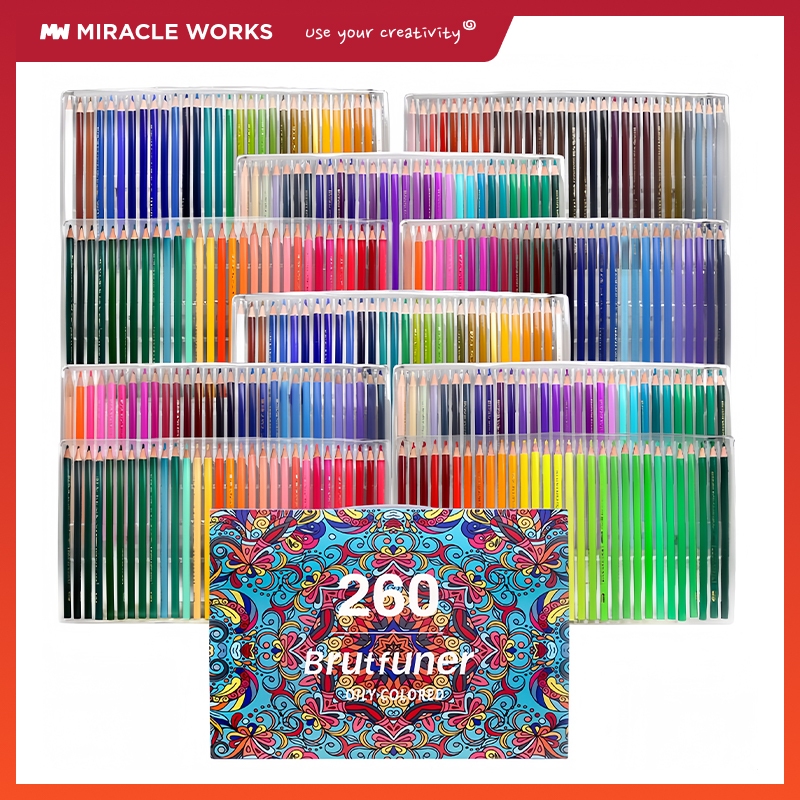 Brutfuner 120/180/240/260/300/520 Oily Color Pencil Set | Shopee ...