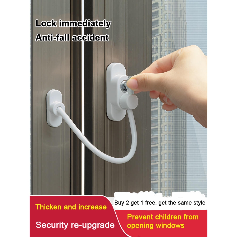 Window Safety Locks Child Protection Anti-theft Limiters Casement Glass ...