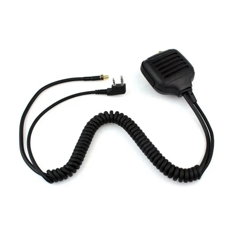 BaoFeng 2-Pin Radio Handheld Speaker Dual PTT Mic Microphone with Dual ...