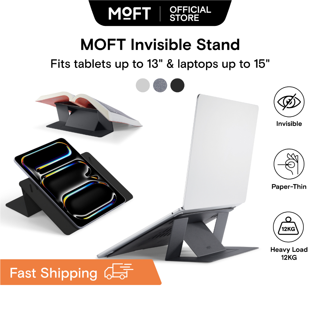MOFT Invisible Stand Foldable Laptop Stand Adjustable Non-adhesive ...
