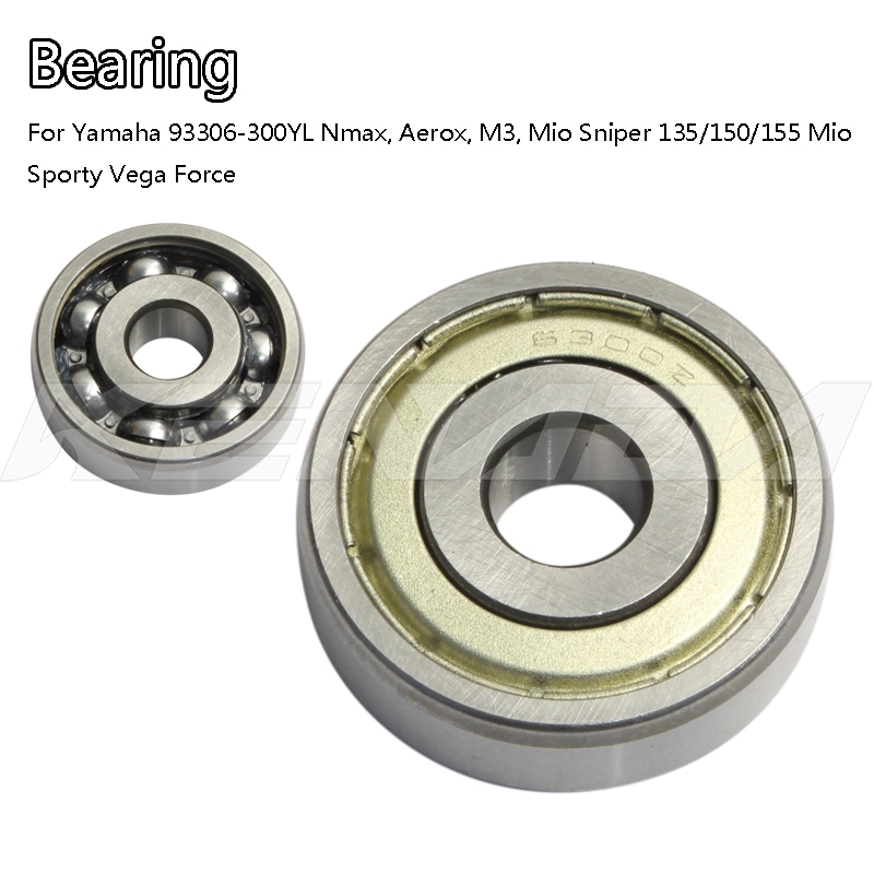 Front Wheel Bearing Ball 6300 Yamaha 93306-300YL Nmax, Aerox, M3, Mio Sniper 135/150/155 Mio ...