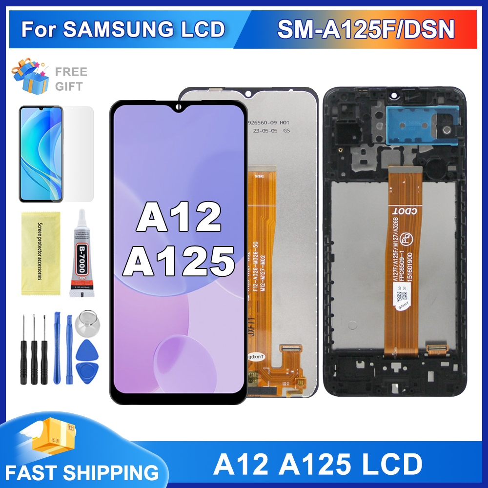 IPS LCD with Frame For Samsung A12 A125 LCD Display Touch Screen ...