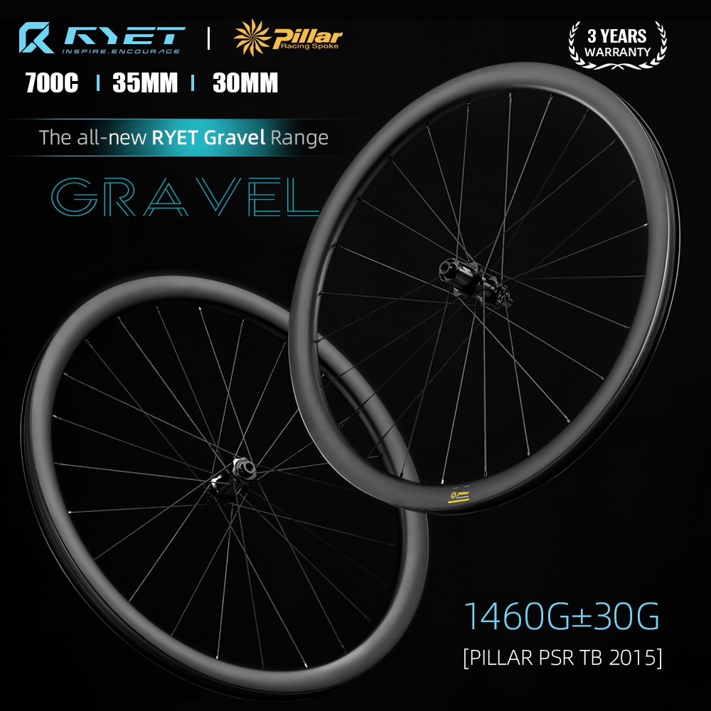 2025 RYET GRAVEL Carbon Bicycle Wheelsets Disc Brake Rims Cyclocross ...