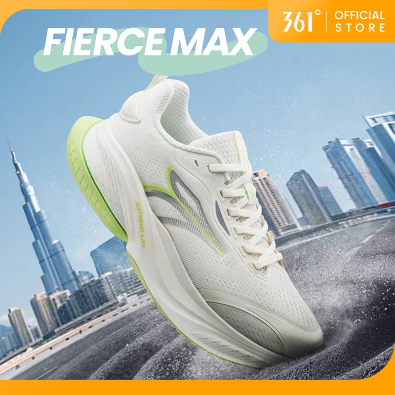 361 Degrees Fierce MAX Men Running Shoes Widefoot Shock Absorption ...