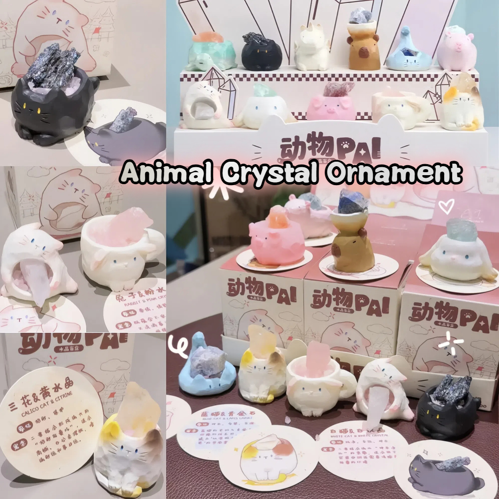 Animal Crystal Blind Box | Cute Animals Model Desktop Ornament Office ...
