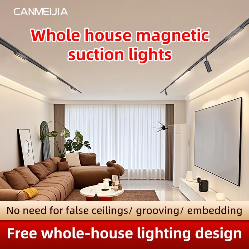 CANMEIJIA Magnetic Track Light 48V LED Ceiling spotlight Surface ...