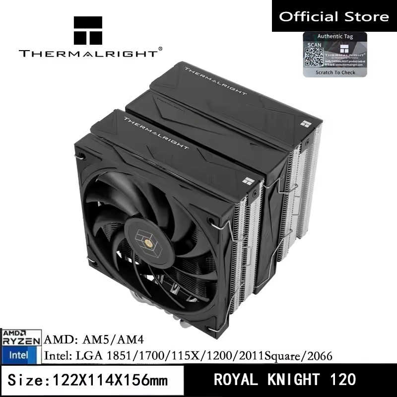 Thermalright Royal Knight 120 CPU Air Cooler 6 Heat Pipes Chassis Heat Sink PC Cooling Dual ...