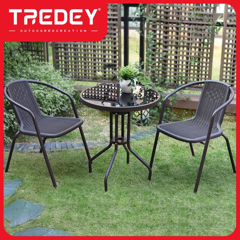 TREDEY Outdoor Furniture Garden Balcony Coffee Shop Beach Terrace 1 ...