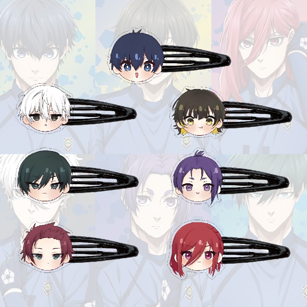 Acrylic Hair Pins Blue Lock Cute Cartoon Girl Anime 50mm Hair Clips ...