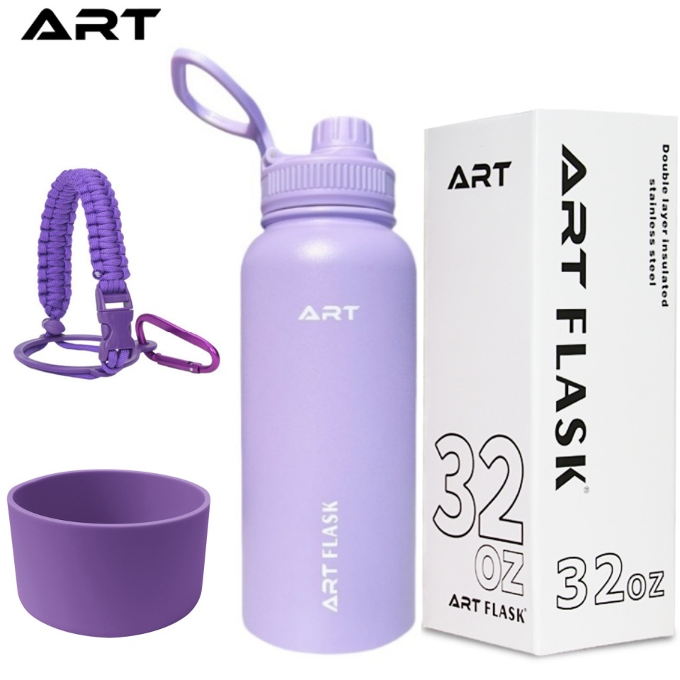 Art flask purple 22oz 32oz 40oz Thermoflask aesthetic tumbler Vacuum ...