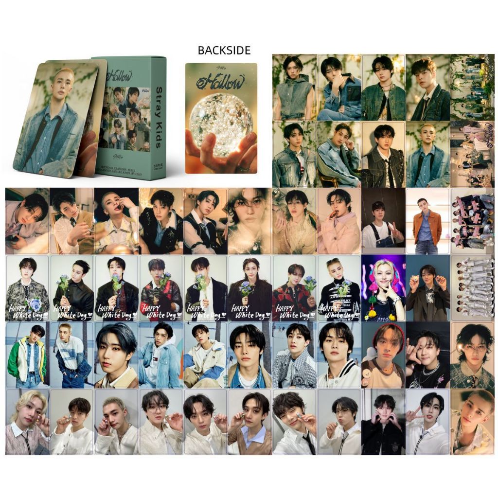50-124pcs STRAY KIDS Hollow GIANT ATE Holographic Laser Lomo cards Lose ...