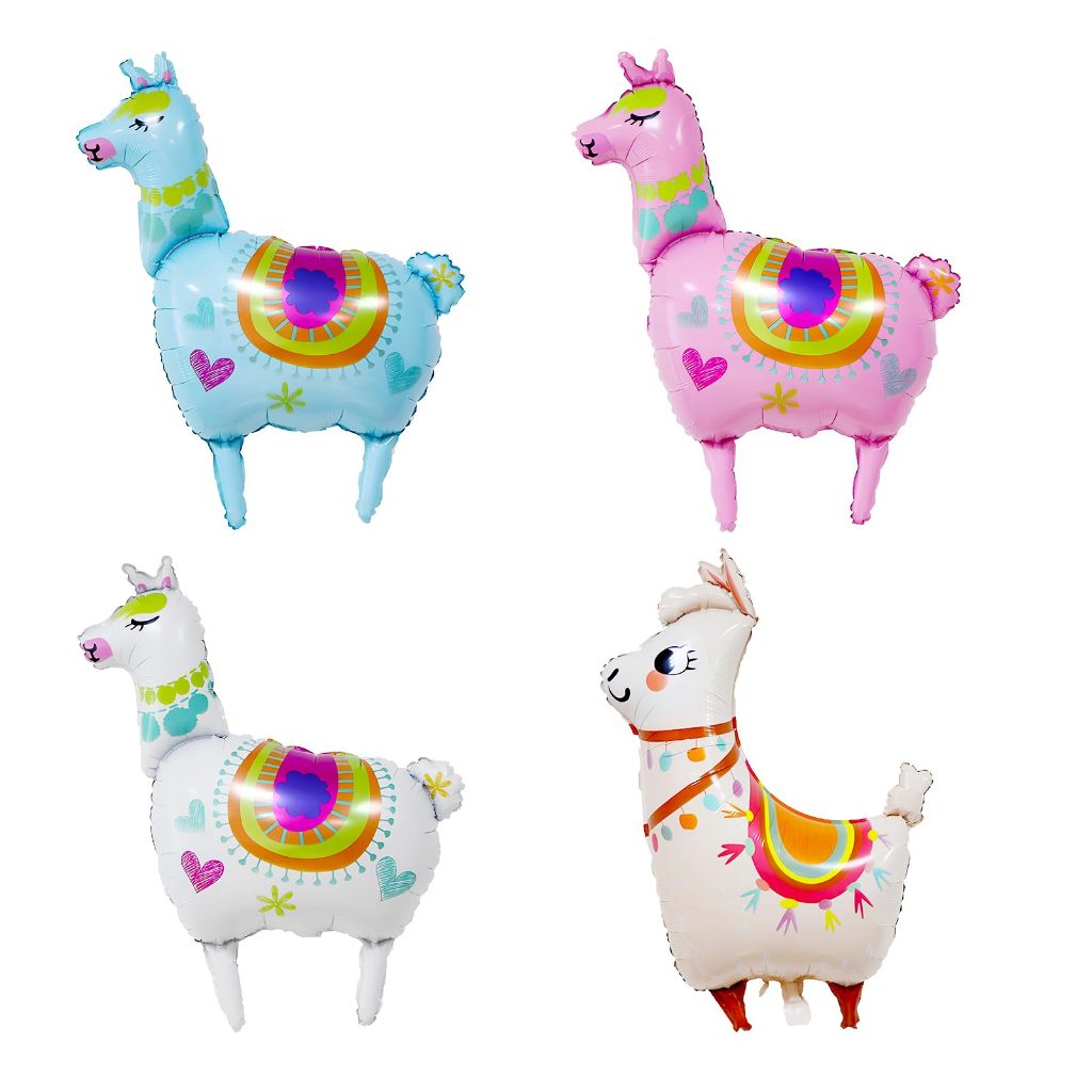 4 Pcs Alpaca Llama Decorations Balloons Colorful Llama Birthday ...