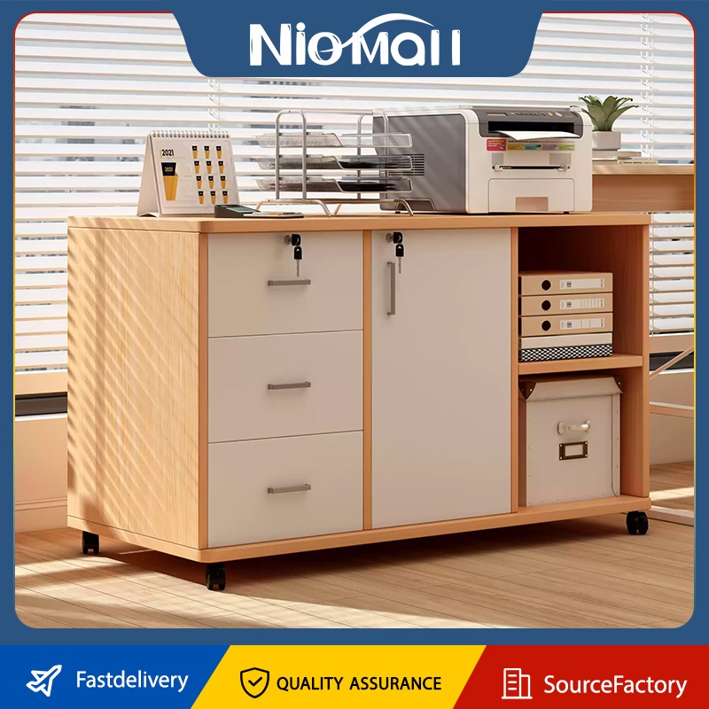 Office File Cabinet with Lock Wooden Locker Data Storage office small ...