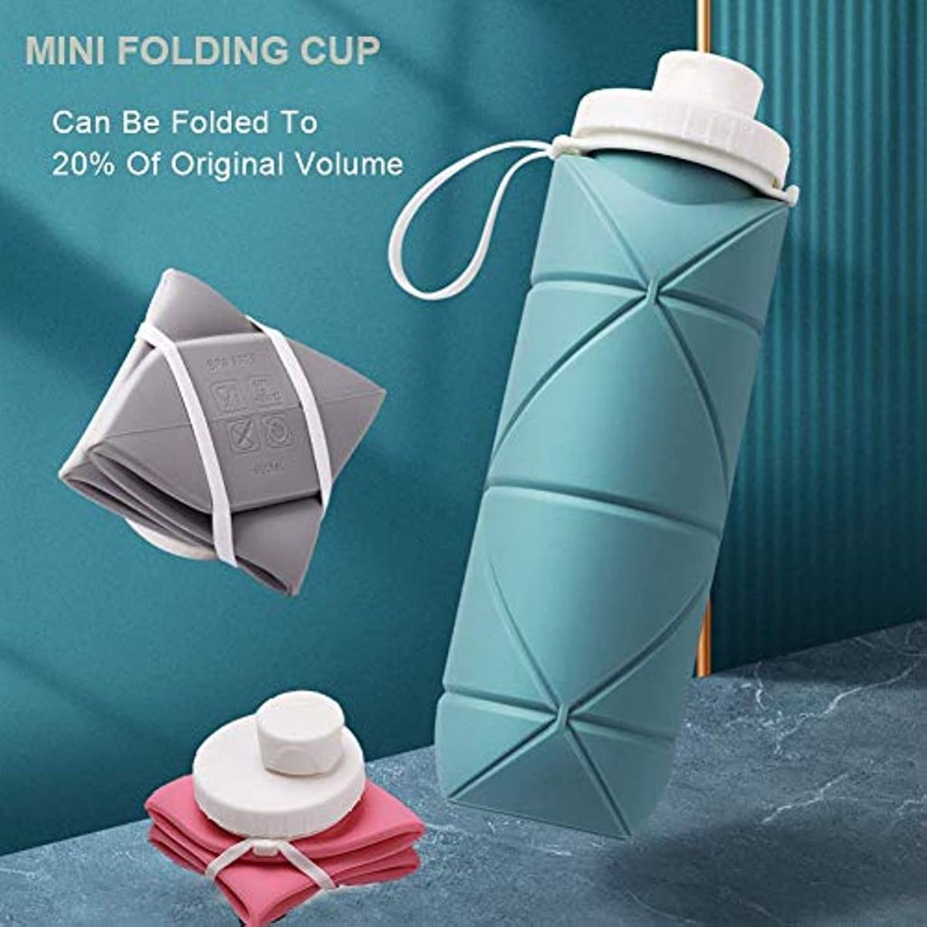 【Fast delivery】600ml Creative Foldable Silicone Water Bottle Multi ...