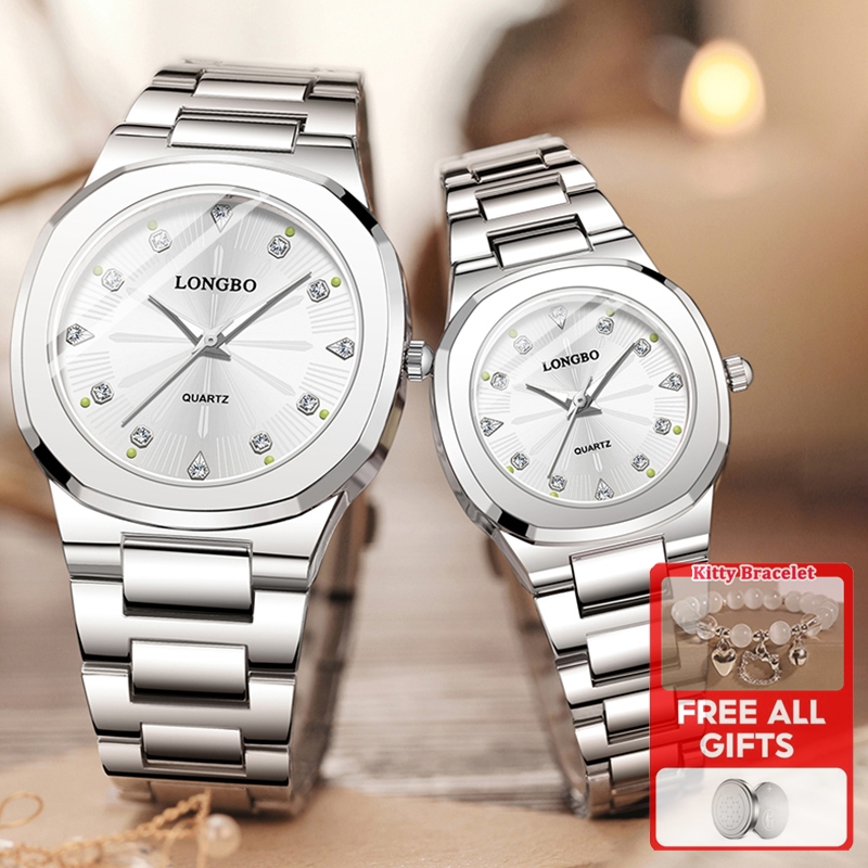 LONGBO Couple Watch Women's Watch Quartz Waterproof Men's Watch Steel ...
