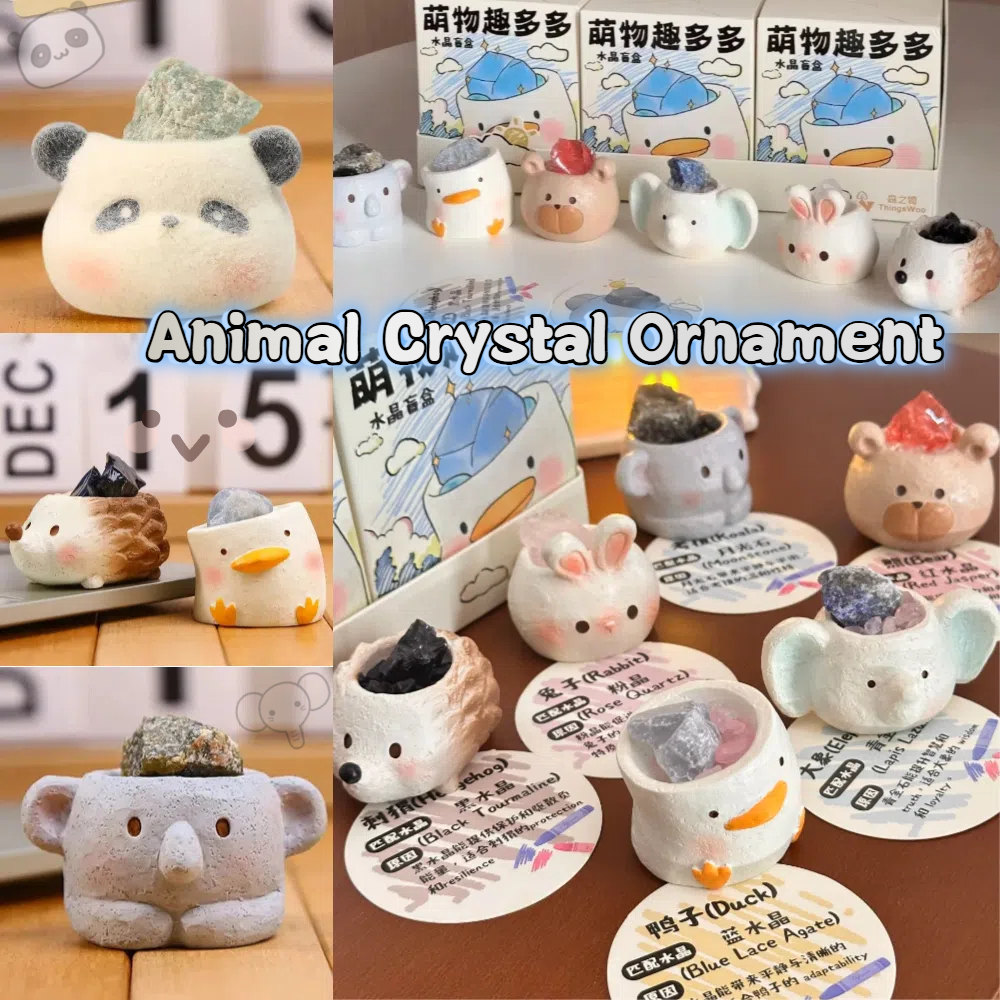 Animal Crystal Blind Box | Cute Animals Crystal Ornaments Desktop ...