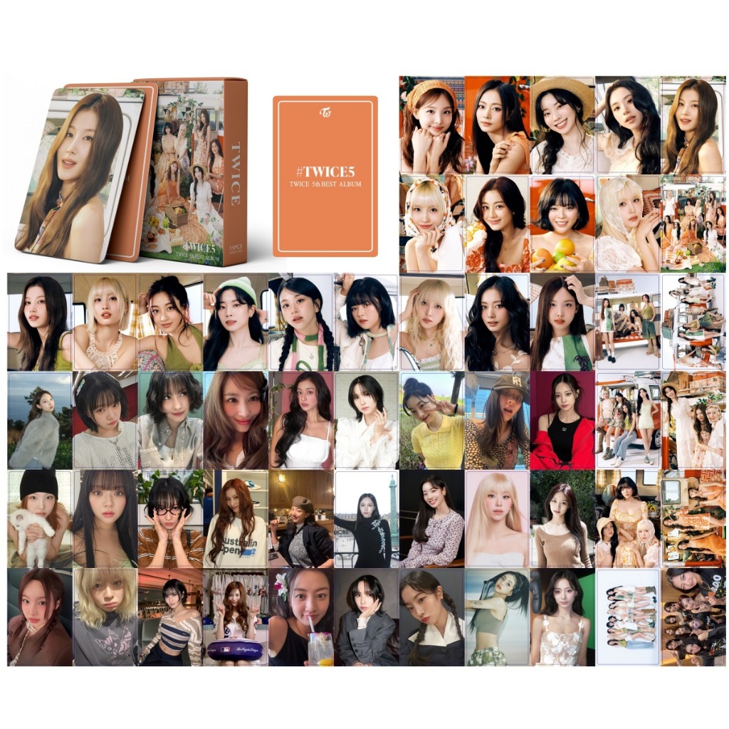 50-55pcs TWICE Photocards Laser Lomo Cards Home 9round 2025 Season's Greetings MISAMO Nayeon ...