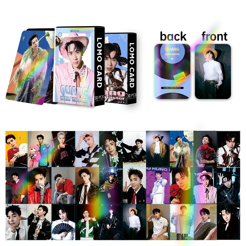30pcs GERDNANG Hieuthuhai Negav Laser Holographic Lomo Cards ...