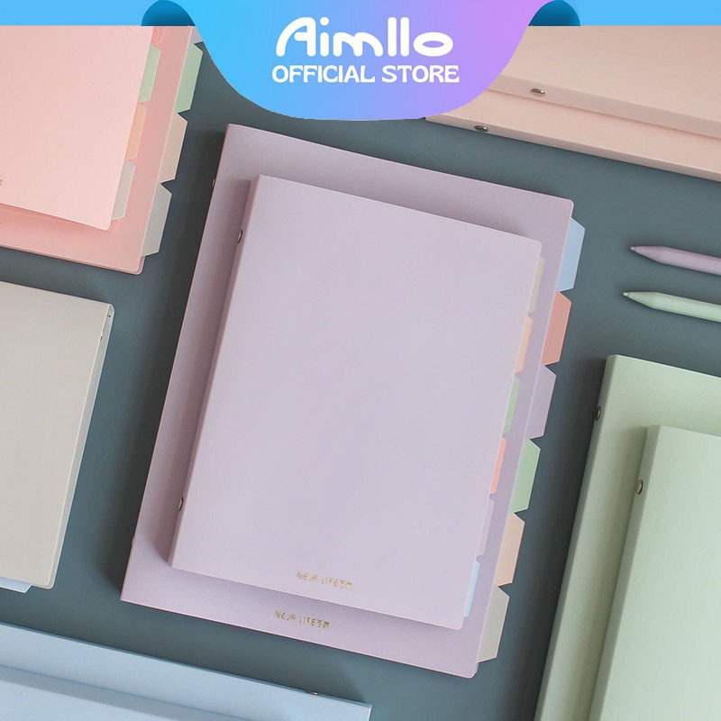 【with separator】A5/B5 Binder Notebook Refillable Notebooks Macarone ...