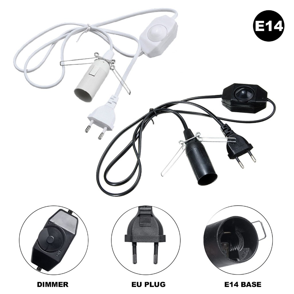 Himalayan Salt Lamp Cord with Dimmer Switch E14/E27 Lamp Base Hang lamp ...