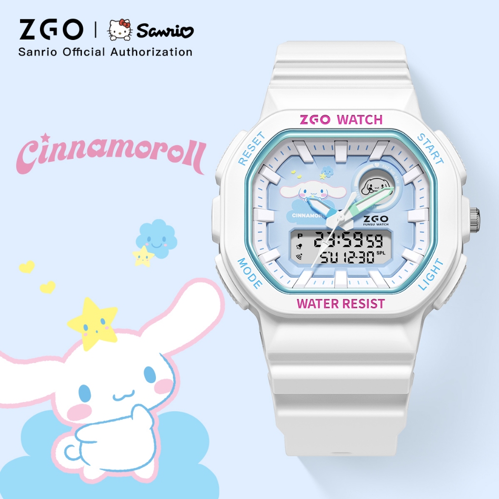 【Ship Today】ZGO x Sanrio Cinnamoroll Watch For Kids Dual Display ...