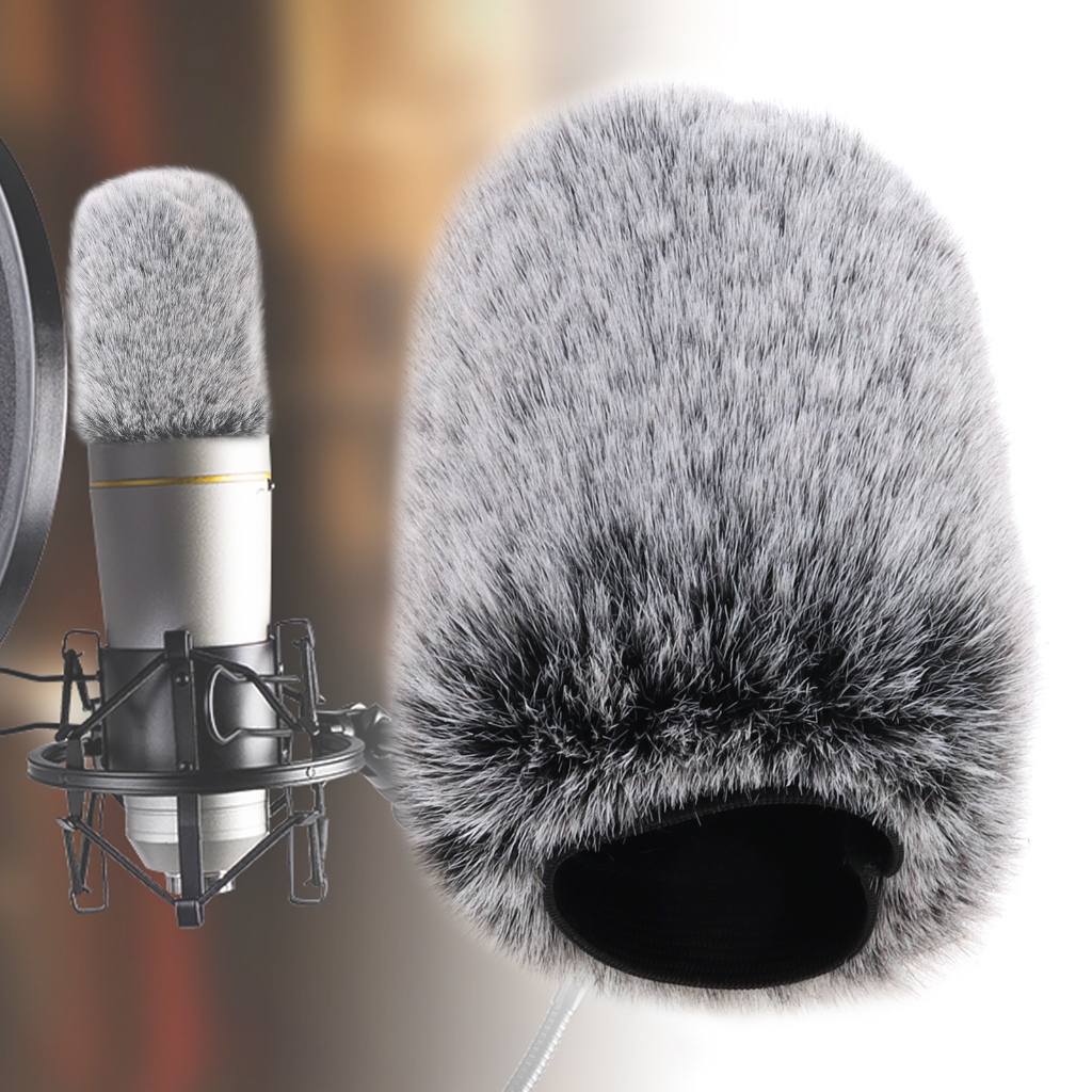 Microphone Wind Muff Windscreen Muff Fluffy Mic Wind Cover, Microphone ...