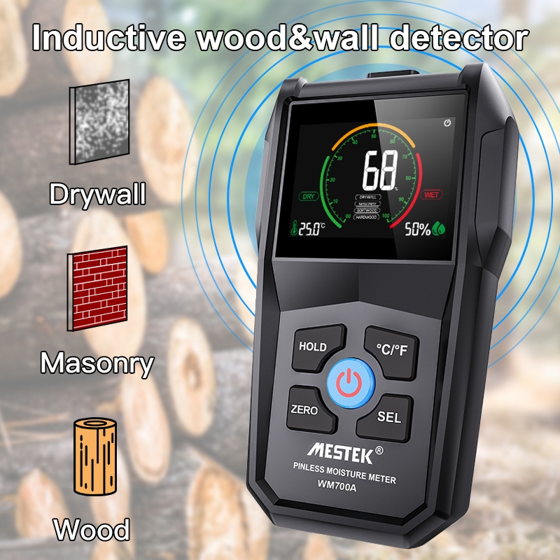 Mestek Inductive Wood Moisture Meter for Drywall Masonry Timber Damp ...