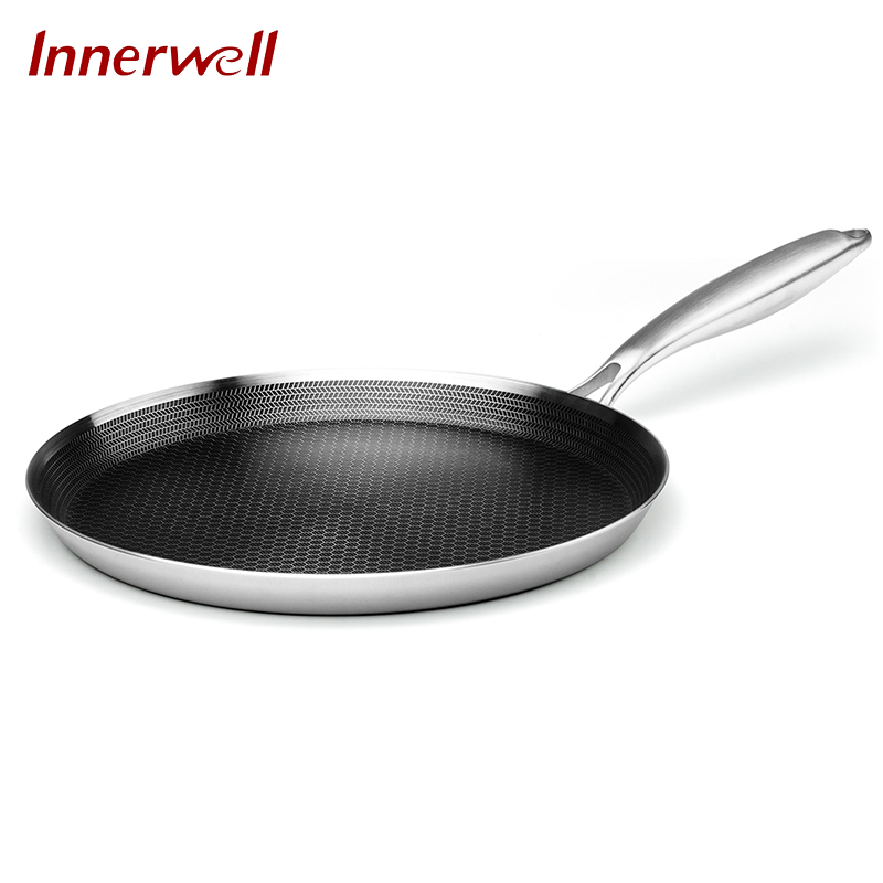 Innerwell Non-Stick Crepe pan Grill/Griddle pan 28CM 430 Stainless ...