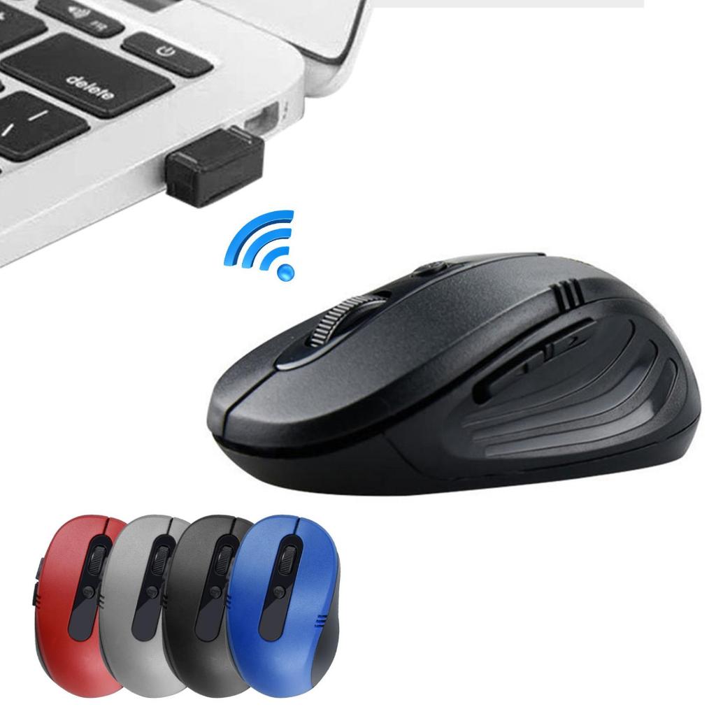 Wireless Mouse 6 Silent Buttons 2.4G with USB Mini Receiver 5 Level DPI ...