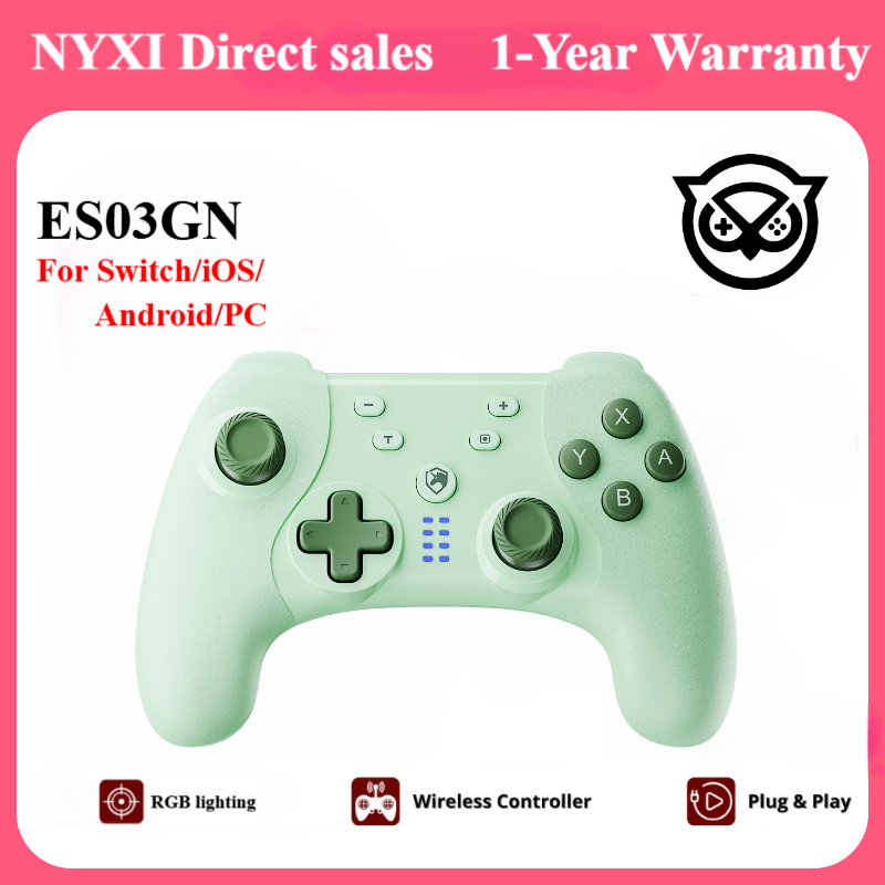 NYXI Wireless Pro Controller for Nintendo Switch/PC/Android/iOS – Gaming Controller with Hall ...