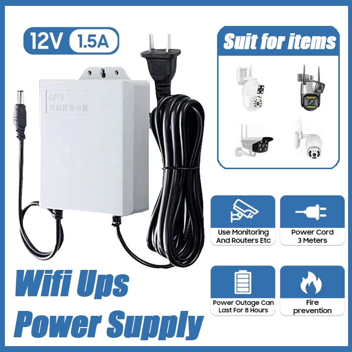 12V 1.5A V380 Uninterruptible Wifi Ups Power Supply Mini UPS Battery ...