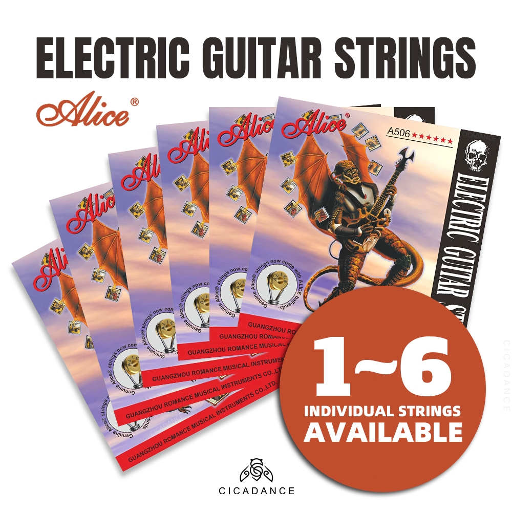 Alice Single Electric Guitar String 1/2/3/4/5/6 String A506 Bright Tone ...