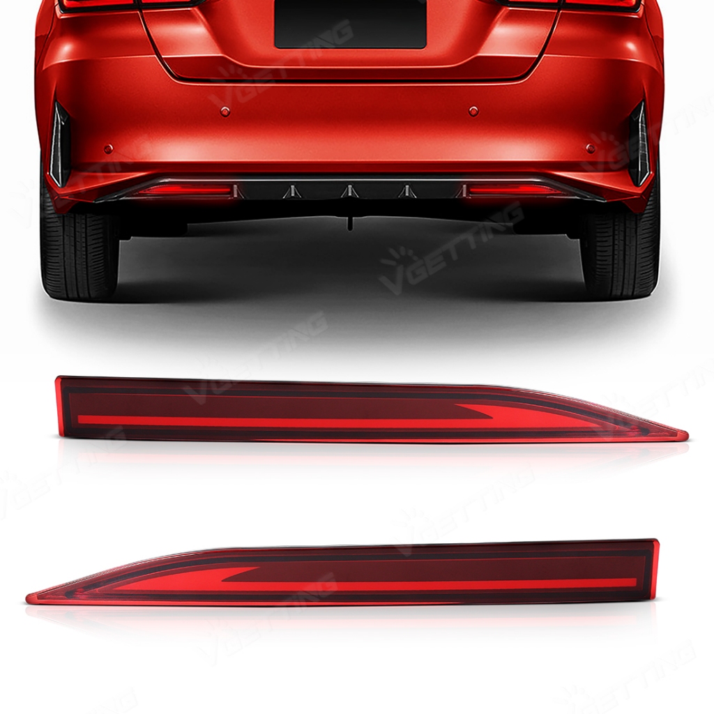 Toyota Yaris Ativ Vios 2022-2024 LED Bumper Reflector Light 3-in-1 Rear ...