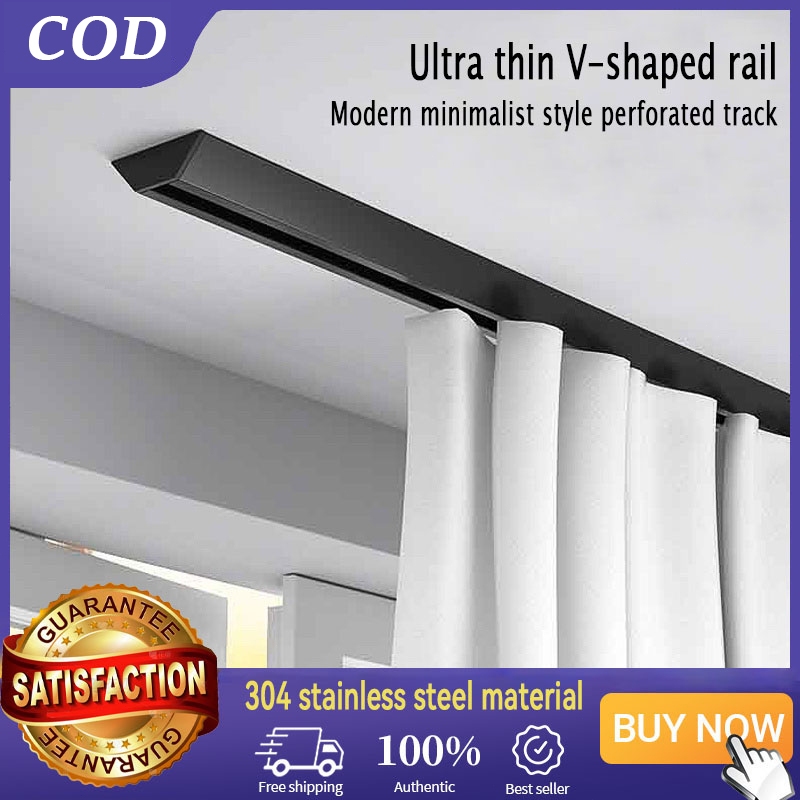 Track top-mounted silent slide rail V-shaped ultra-thin track single ...