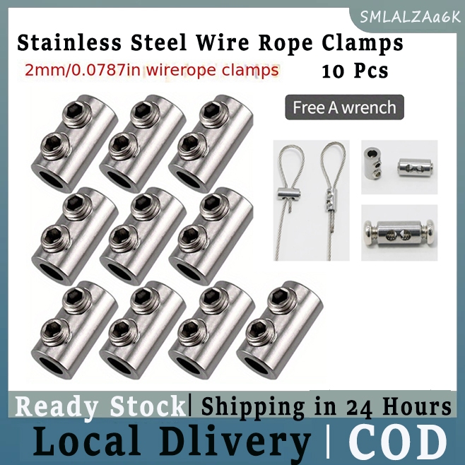 10 Pcs Premium Stainless Steel Wire Rope Clamps - Heavy-Duty Cable ...