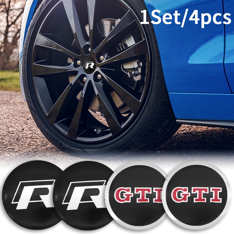 56mm 4pcs Car Wheel Accessories Center Car Logo Sticker for Volkswagen ...