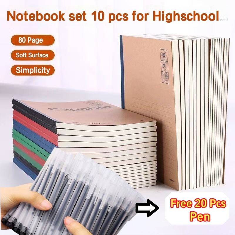 10/20 Pcs A5 Notebook Set For Highschool Notebook School Supplies ...