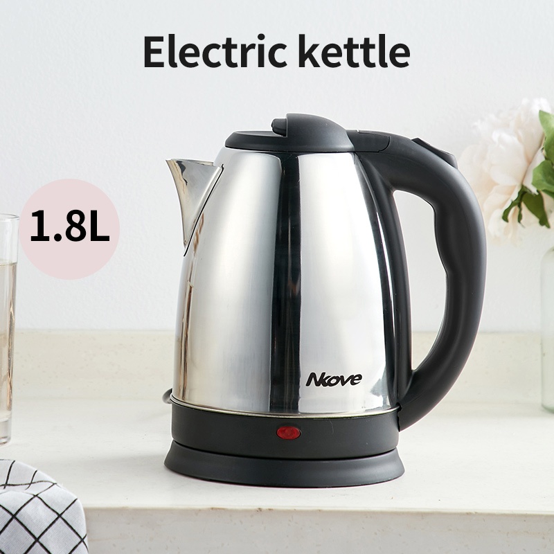 1.8L Electric Kettle 1500W Fast Boiling Stainless Steel Water Kettle ...